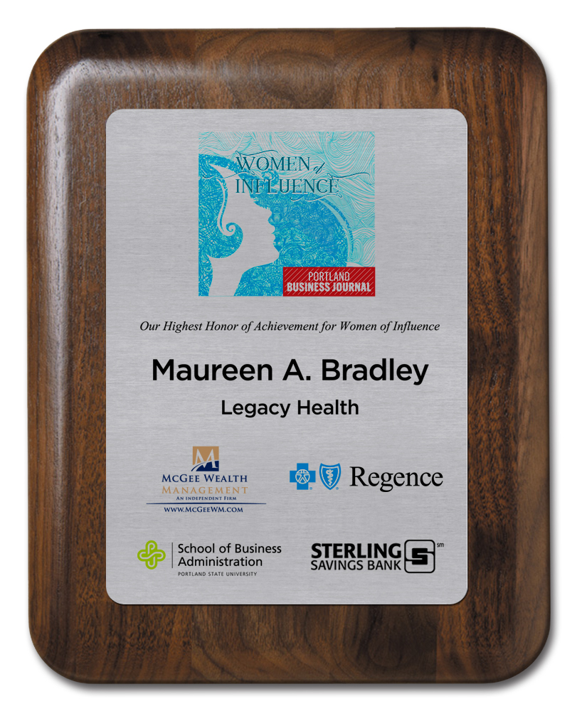 Walnut Base Plaques with Printed Plate
